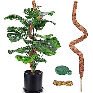 47 Inch Moss Pole for Plants Monstera, Moss for Potted Plants Bendable Plant Stakes for Indoor Plants, Handmade Coco Coir Monstera Plant Support for Plants Grow Upwards