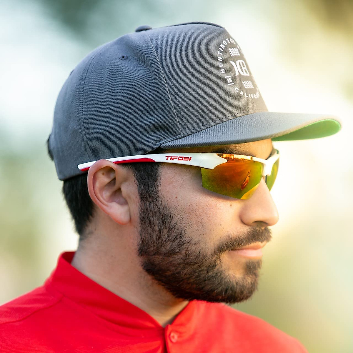 Tifosi Optics Track Sunglasses (White/Red, Smoke Red)