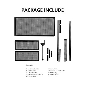 ADJNPCY Dust Filter for Synology NAS DS1821+ Dustproof PVC Cover - Black