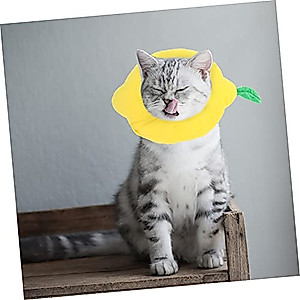 BUGUUYO Pet Collar Pet Dog Cat Cone Collar Cat Wound Stuffed Kitten Collar for Pet Kitten Collar Stuffed Puppy Pet Puppy Cone Pet Cone Yellow Plush