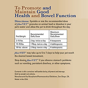 FiberVet - Fiber Supplement for Dogs and Cats - Veterinarian Recommended