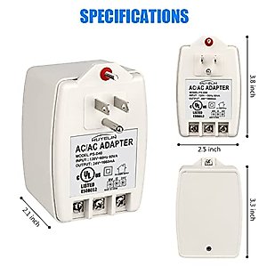 24VAC 40VA Plug in Transformer,Doorbell Transformer Compatible with All of Doorbell，Nest, Ecobee, Sensi and Honeywell Thermostat