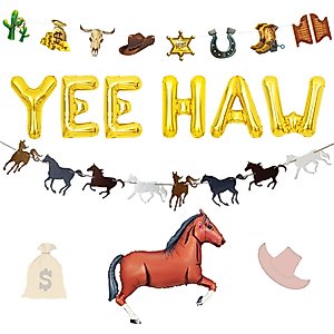 Yee Haw Balloons Yee Haw Western Party Yee Haw Party Sign Decoration Western Cowboy Yee Haw Banner Party Decorations Cowgirl Birthday Decoration Cowboy Bachelorette Decoration