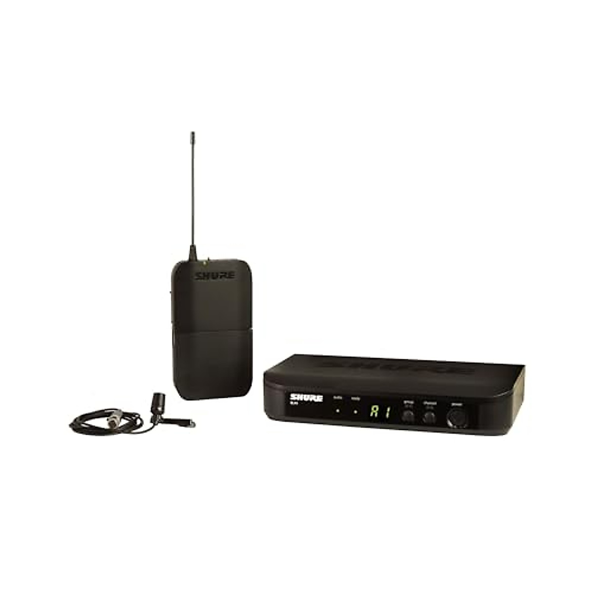Shure BLX14/CVL Wireless Microphone System - 14-Hour Battery Life, 300 ft Range, UHF | Includes CVL Lavalier Mic, Bodypack Transmitter, Single Channel Receiver | H9 Band (BLX14/CVL-H9)