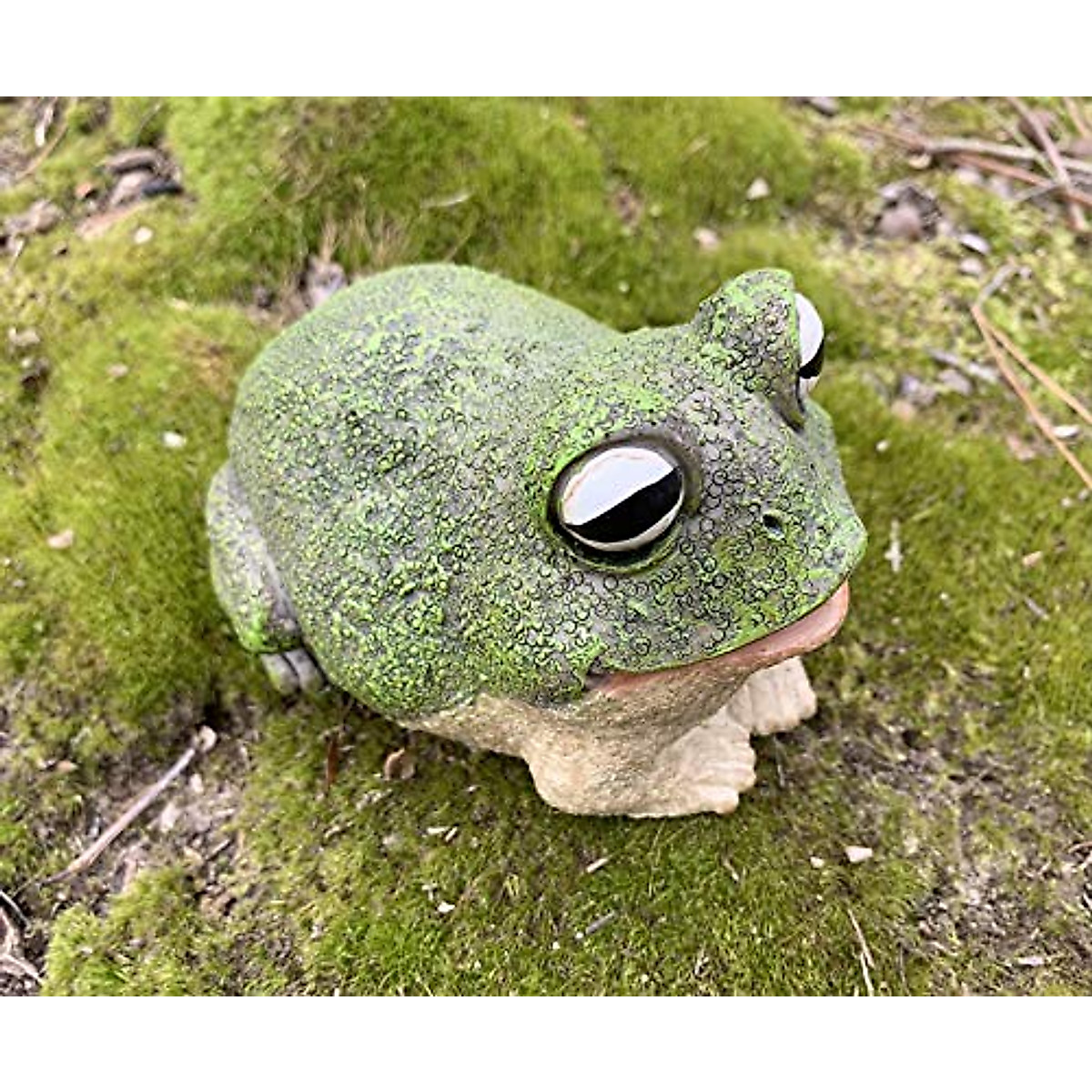 Top Brass Chunky Frog Key Hider Figurine - Cute Toad Garden Statue with Secret Compartment - Indoor / Outdoor