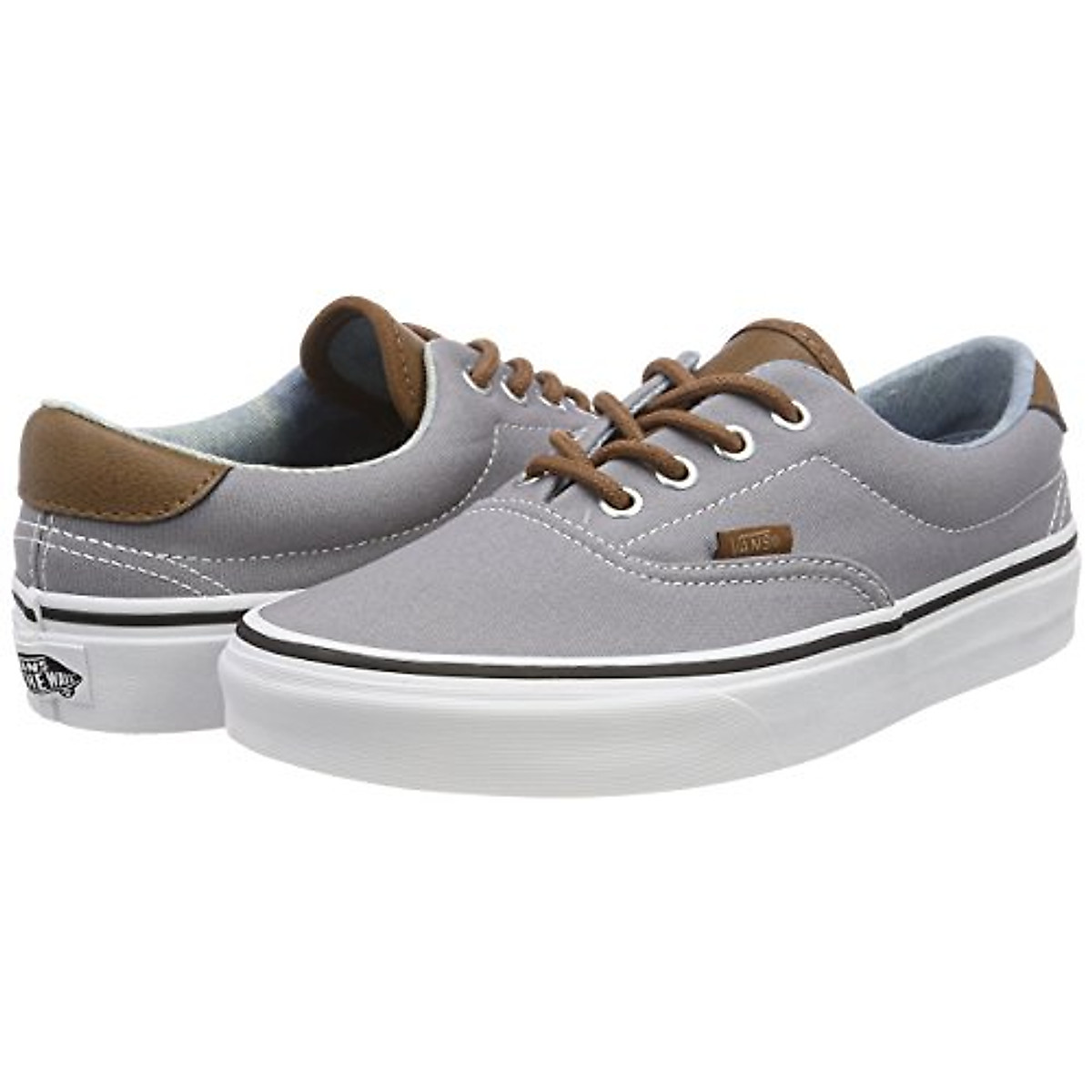 Vans Unisex Low-Top Sneakers, Grey ((C/Yellow) Frost Gray/Acid Denim Q70), 12 US Women