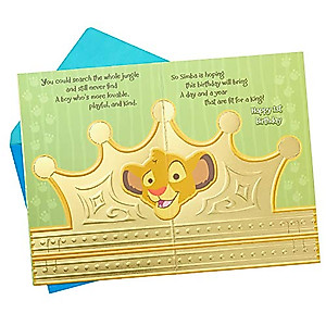 Hallmark First Birthday Card for a Boy (Lion King)
