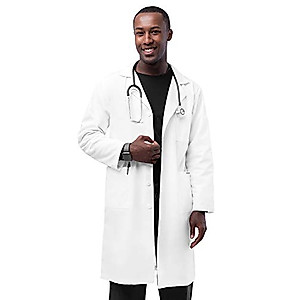 Adar Universal Unisex Lab Coats - Classic 39" Lab Coat - 803 - White - 34