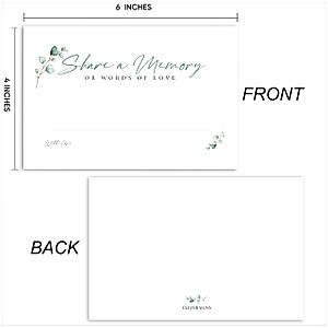 CLEVER SIGNS 50 Pcs Share a Memory Card, 4" x 6" - for Celebration of Life Birthday Anniversary Memorial Funeral Graduation Bridal Shower Game