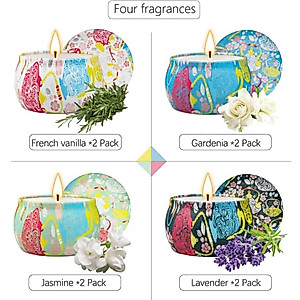 8 Pack Candles Gifts for Women, Scented Candles Gift Set for Birthday, 240H Burning Aromatherapy Candle for Stress Relief, Relaxation, Meditation, Ideal for Valentines, Mother's Day, Thank You Gifts