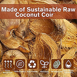 ZeeDix 8 Pcs Premium Coco Coir Compressed Coconut Coir 100% Organic Coco Coir Brick Coconut Coir Bricks with Low EC and pH Balance for Plants Gardening Herbs