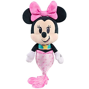Just Play Disney Street Beach Small Plush Minnie Mouse as Mermaid, 11.5-inch Stuffed Animal, Kids Toys for Ages 2 Up, Amazon Exclusive
