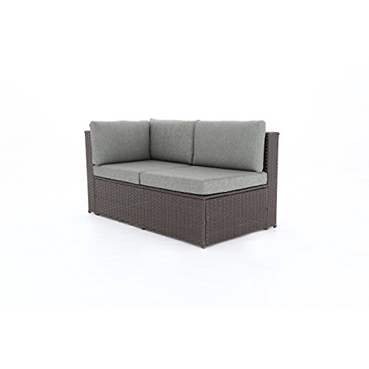 Baner Garden (K35-CH 4 Pieces Outdoor Furniture Complete Patio Cushion Wicker Rattan Garden Corner Sofa Couch Set, Chocolate