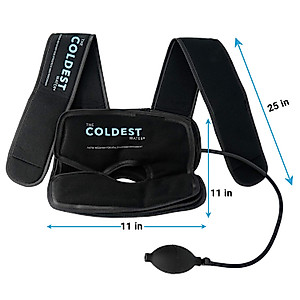 The Coldest Knee Ice Pack with Air Compression - Reusable Ice Packs Wrap for Targeted Cold Therapy - Knee Compression Sleeve for Knee Pain, Injury Recovery, Sprains, Swelling, & More