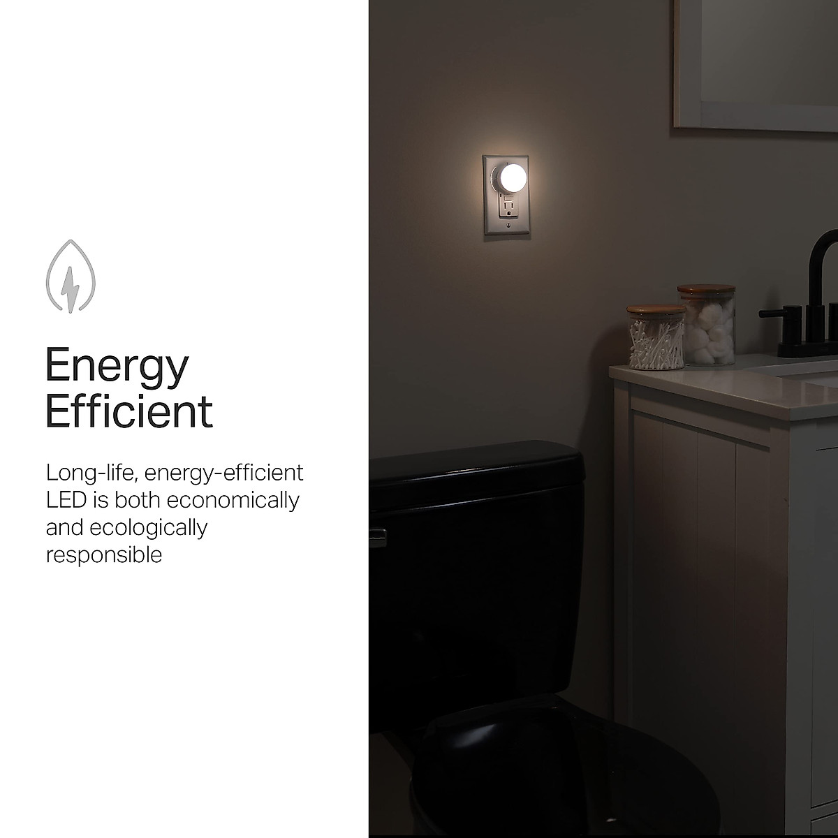 Lights By Night, Mini LED Night Light, Plug-In, Dusk to Dawn Sensor, Warm White, Compact, UL-Certified, Ideal for Bedroom, Bathroom, Nursery, Hallway, Kitchen, 45176, 6 Pack