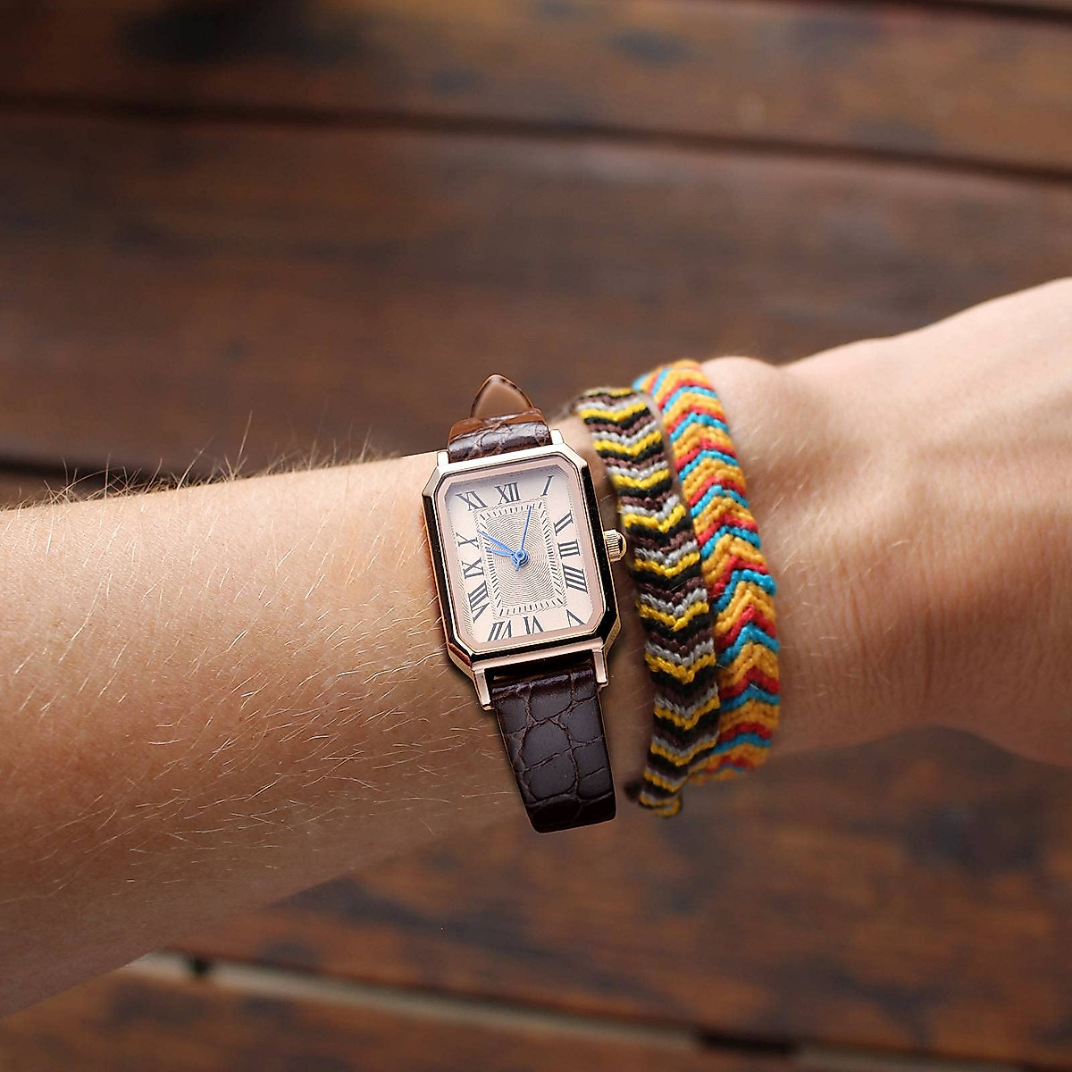 BISONSTRAP Leather Watch Straps, Soft Replacement Bands with Polished Buckle,12mm, Brown with Gold Buckle