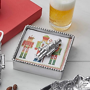 MARIPOSA NUTCRACKER SIGNATURE NAPKIN BOX SET | SILVER | BRILLANTE | GIFTS | NAPKIN BOX & WEIGHT SET | RECYCLED SANDCAST ALUMINUM | HANDMADE IN MEXICO