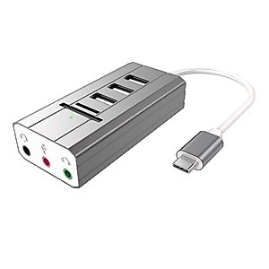 GPPZM Multi-Port Lightweight Docking Station Practical Converter Compact Exterior Sound Card Reader Portable USB Hub