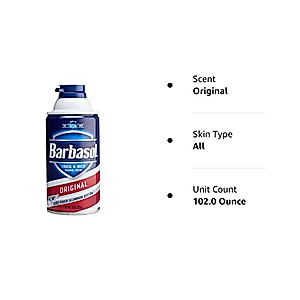 Barbasol Thick and Rich Shaving Cream, Original 10 oz (Pack of 2)
