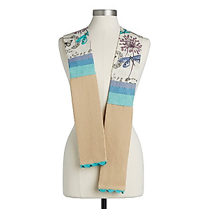 DEMDACO Dragonfly Teal Extra 68 Inch Long Cotton Blend Over The Shoulder Kitchen Towel Boa