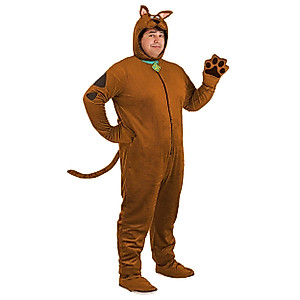 Fun Costumes Plus Size Deluxe Scooby Doo Character Outfit for Adults, Jumpsuit for Halloween 5X Brown