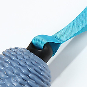 Honrane Teething Relief Dog Toy Pine Cone Shape Dog Squeaky Chew Toy Training Cleaning Interactive Tough Dog Toy for Medium Dogs Blue