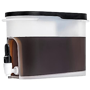 Baraiser Cold Brew Coffee Maker, 3/4 Gallon Iced Coffee Maker with Ultra-fine Mesh Steel Filter and Spigot Black