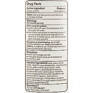 pHisoderm Anti-Blemish Body Wash for Acne, 10 fl oz Bottle