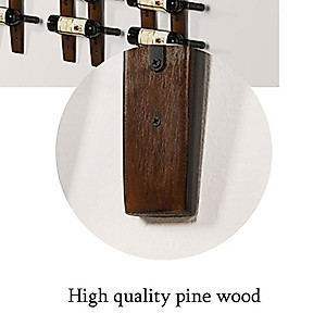 Wall Mounted Wine Rack | Hanging Liquid Bottle Shelf Rustic Barrel Stave Hanging Wooden Wall-Mounted Wine Rack