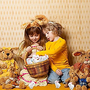 Cotiny 24 Pack Easter Jumping Bunny Wind Up Rabbit Toys Plush Bunny for Easter Party Favors Classroom Prizes Basket Stuffers