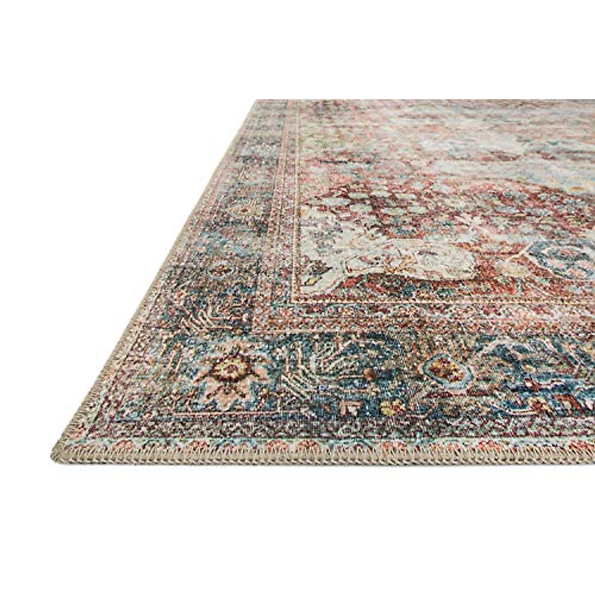 Loloi II Loren Collection LQ-14 Brick/Multi, Traditional 8'-4" x 11'-6" Area Rug