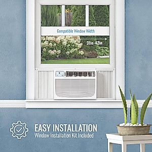 Keystone 25,000 BTU Window Air Conditioner and Dehumidifier, 230V, Window AC Units for Apartment, Living Room, Garage and Large Rooms up to 1500 Sq.Ft., Window Unit Air Conditioner with Remote Control