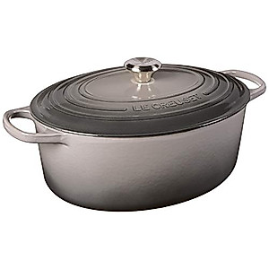 Le Creuset Signature Enameled Cast Iron Oval French (Dutch) Oven, 8 quart, Oyster