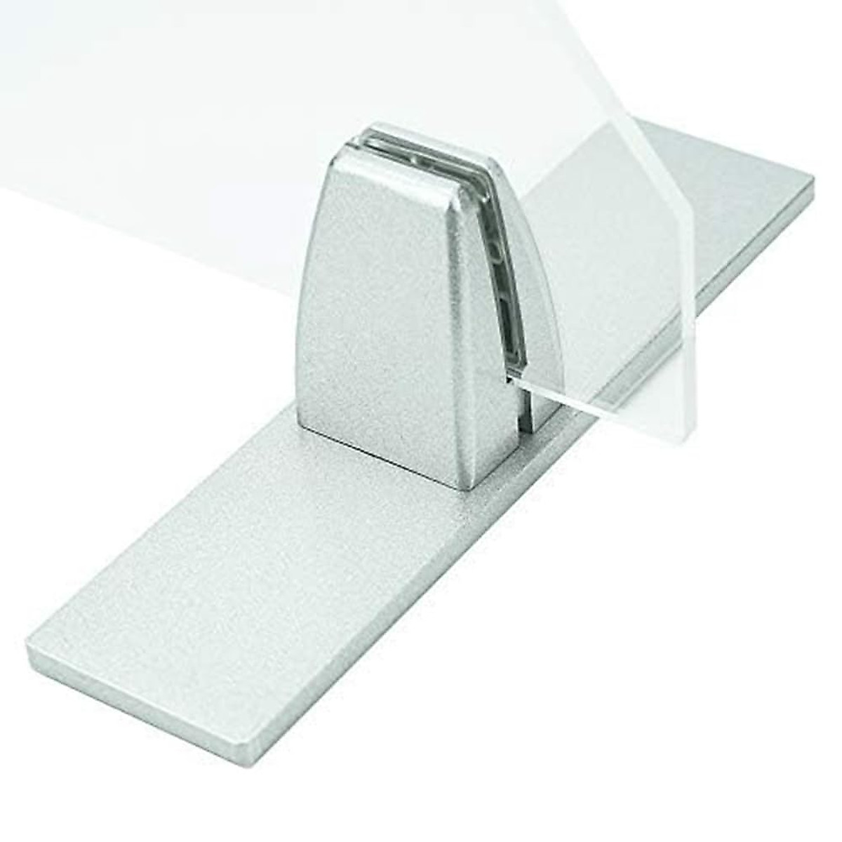Pomojonbi Sneeze Guard Clamp Bracket, T-Shaped Desk Partition Clamp with Freestanding Base for Organic Glass or Acrylic Panel