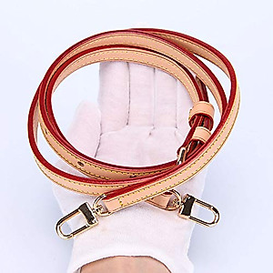 Genuine Vachetta Leather Adjustable/Unadjustal Crossbody Replacement Straps for Purses Shoulder Bags(49x0.47“ Adjustable)