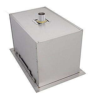 SUNSTONE B-IC14 Over/Under Height Single Basin Insulated Wall Ice Chest with Cover, 14" x 12", Stainless Steel