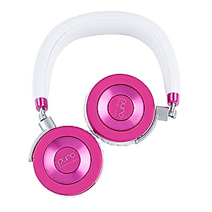 Puro Sound Labs JuniorJams Volume Limiting Headphones for Kids 3+ Protect Hearing – Foldable & Adjustable Bluetooth Wireless Headphones for Tablets, Smartphones, & PCs – 22-Hour Battery Life, Pink