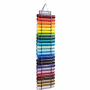 lixinhu Vinyl Roll Holder, 24 Compartments Craft Rack Roll Holder Wall Mount/Over Door Roll Storage Rack,Craft Organizer Vinyl Storage Rack | Hanging Organizer Storage