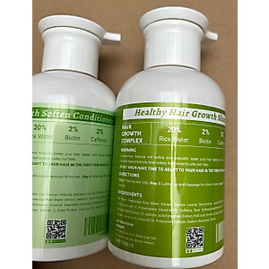 Muun Rice Water Shampoo and Conditioner Set for Hair Growth, Regrowth, Thinning Hair and Anti Hair Loss, Fall with Natural Ingredients including Biotin, Keratin and Caffeine, Men and Women.
