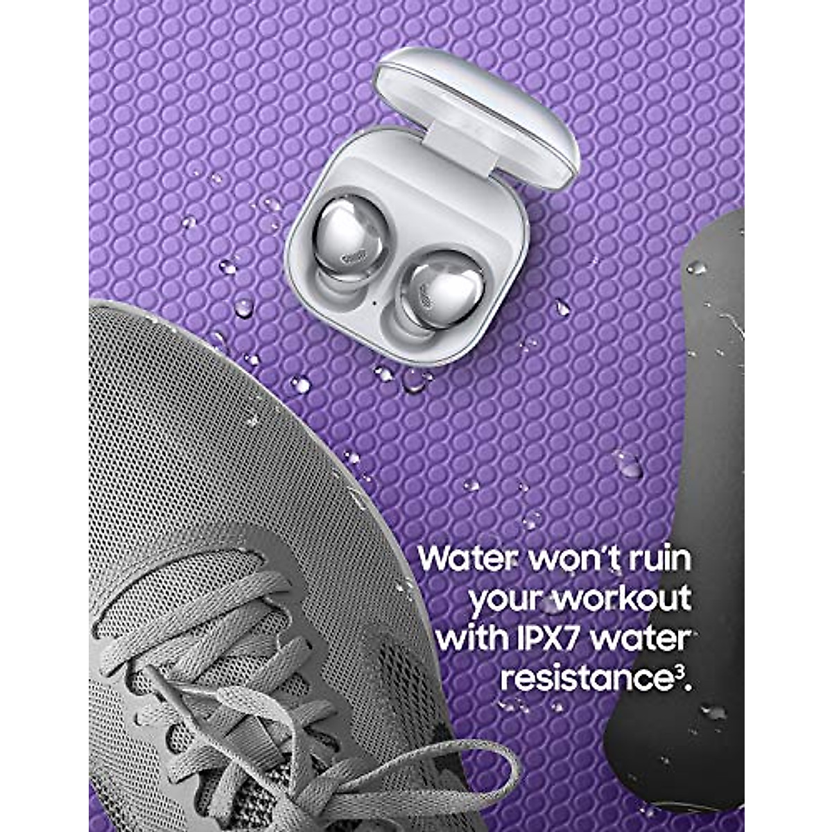 SAMSUNG Galaxy Buds Pro, Bluetooth Earbuds, True Wireless, Noise Cancelling, Charging Case, Quality Sound, Water Resistant, Phantom Silver (US Version)