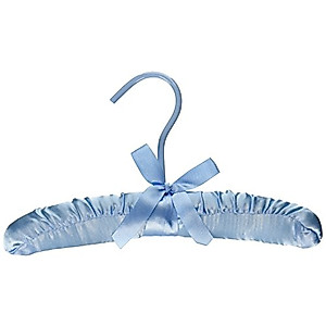 Only Hangers 10" Light Blue Baby Satin Padded Hangers - Pack of (6)
