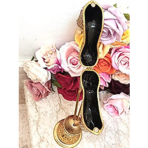 10ct HANDMADE Limited Edition ANTIQUE 1990 Reindeer Figurine LARGE FABERGE Egg Jewelry Box & Fabergé Pendant Necklace & RUBY Bracelet 24k GOLD Womens Day Deer Statue for Home Decor Reindeer Unique 14"