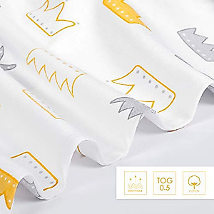 TILLYOU Sleep Sack 2 Pack - Baby Wearable Blanket with 2-Way Zipper, Extra Soft Cotton Sleeveless Sleeping Bag for Infants, Gray Grown, 18-24 Months