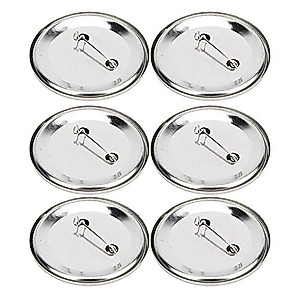 Badge Making Parts, 100 Sets 56mm/2.2inch Blank Badge Pin Button Parts Round Badge Set Metal Button Pin Badge Kit Crafts Supply for Button Maker Machine