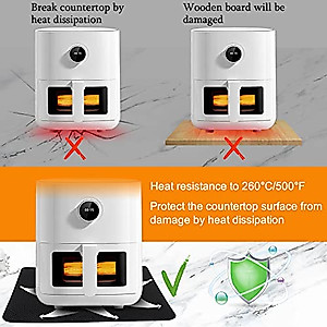 BYKITCHEN Heat Resistant Mat , 3 Different Size, Small Kitchen Appliances Slider Mat for Air Fryer, Coffee Maker, Stand Mixer and More, with Appliance Sliders Function