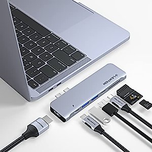 LENTION USB C Hub with 100W PD + 40Gbps USB C Port, 4K HDMI, 2 USB 3.0 and SD/Micro SD Card Reader Compatible 2022-2016 MacBook Pro 13/15/16, New Mac Air, Stable Driver Adapter (CB-CS64, Space Gray)