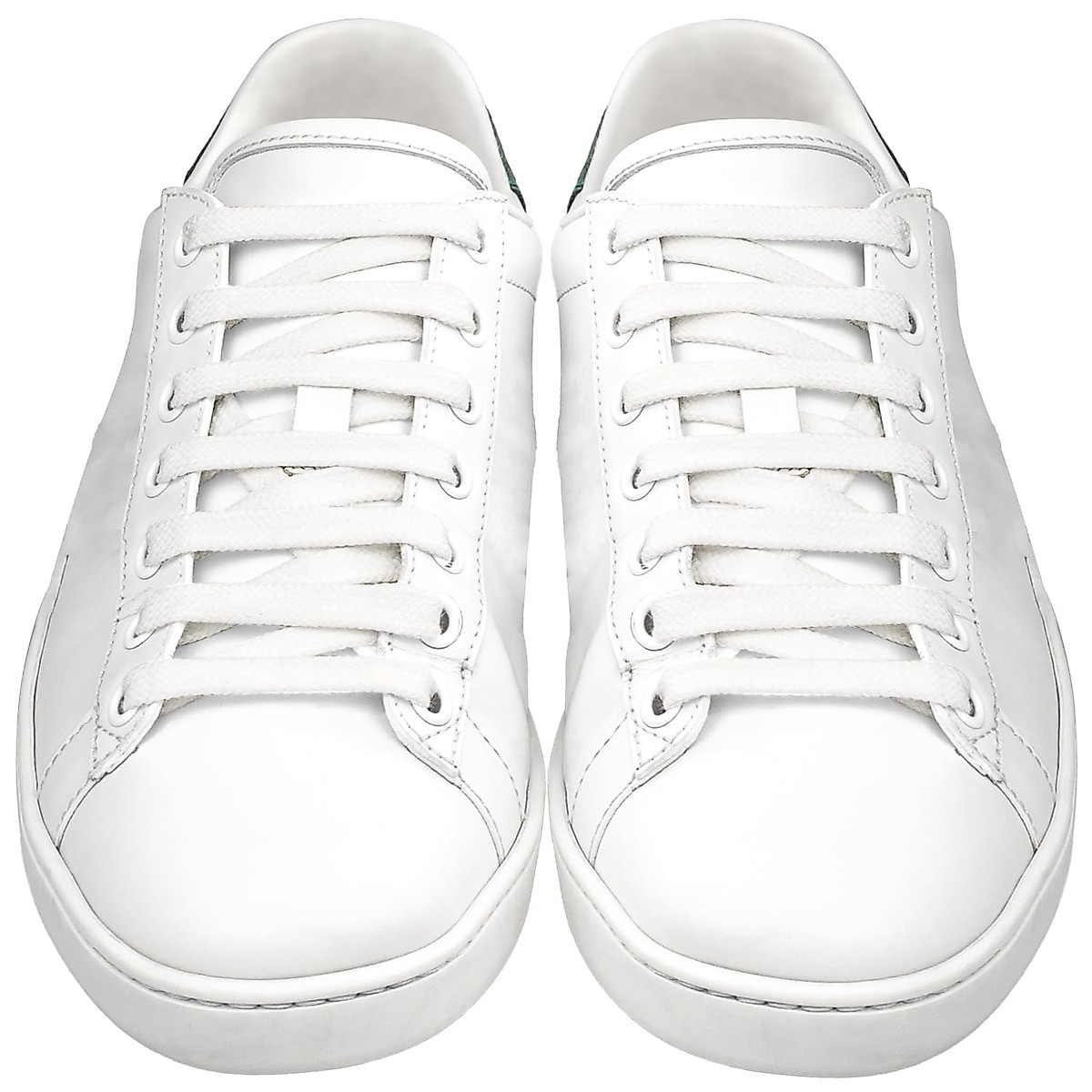 Endoto 2 Pairs Shoelaces Replacement Flat Laces for Gucci Ace, Gazelle, GG, Tennis 1977, Rhyton Sneaker Shoes(Color:Black+White,Size:47Inch)