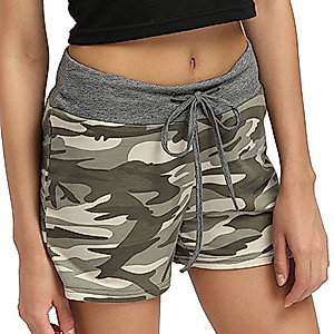 Hot Sale Drawstring Shorts, Thenlian Lady Summer Camouflage Workout Yoga Hot Shorts Casual Shorts(S, Green )