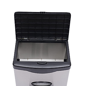 HAPPCUCOE Auto Rice Dispenser,Grain Dispenser Storage Box,Large Capacity Stainless Steel Rice Storage Container for Kitchen,Dining Room (Black)