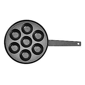 AmazonCommercial Cast Iron Stuffed Pancake Pan Black 8 Inch
